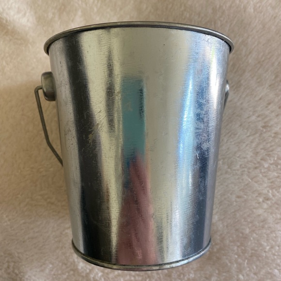 Accents | Metal Silver Bucket | Poshmark